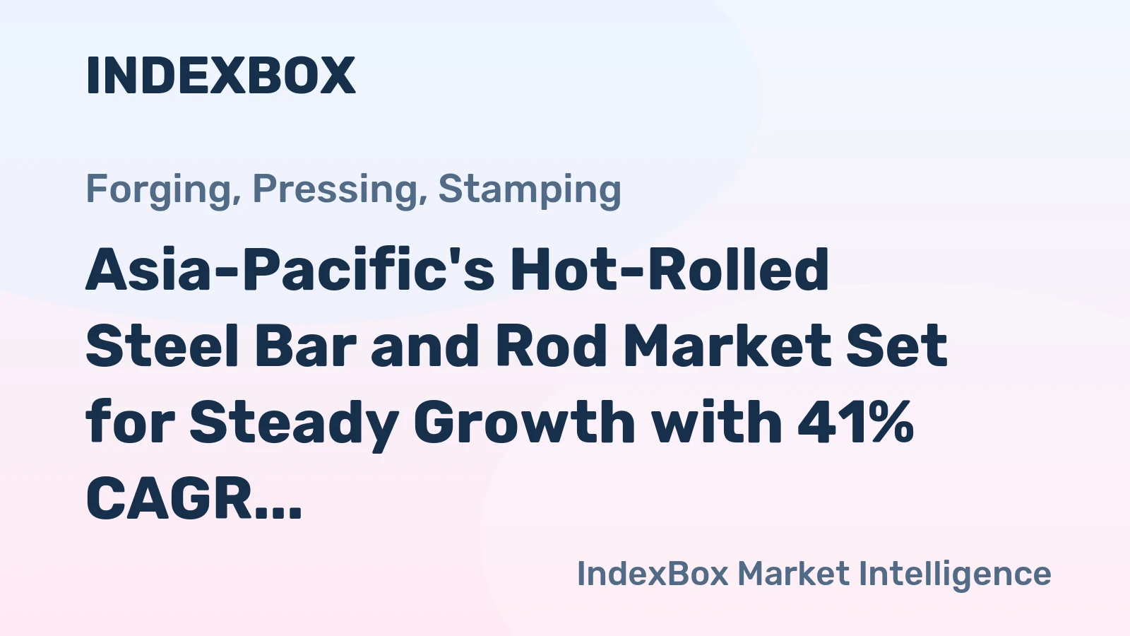 Asia-Pacific's Hot-Rolled Steel Bar and Rod Market Set for Steady Growth with 41% CAGR in Value Through 2035