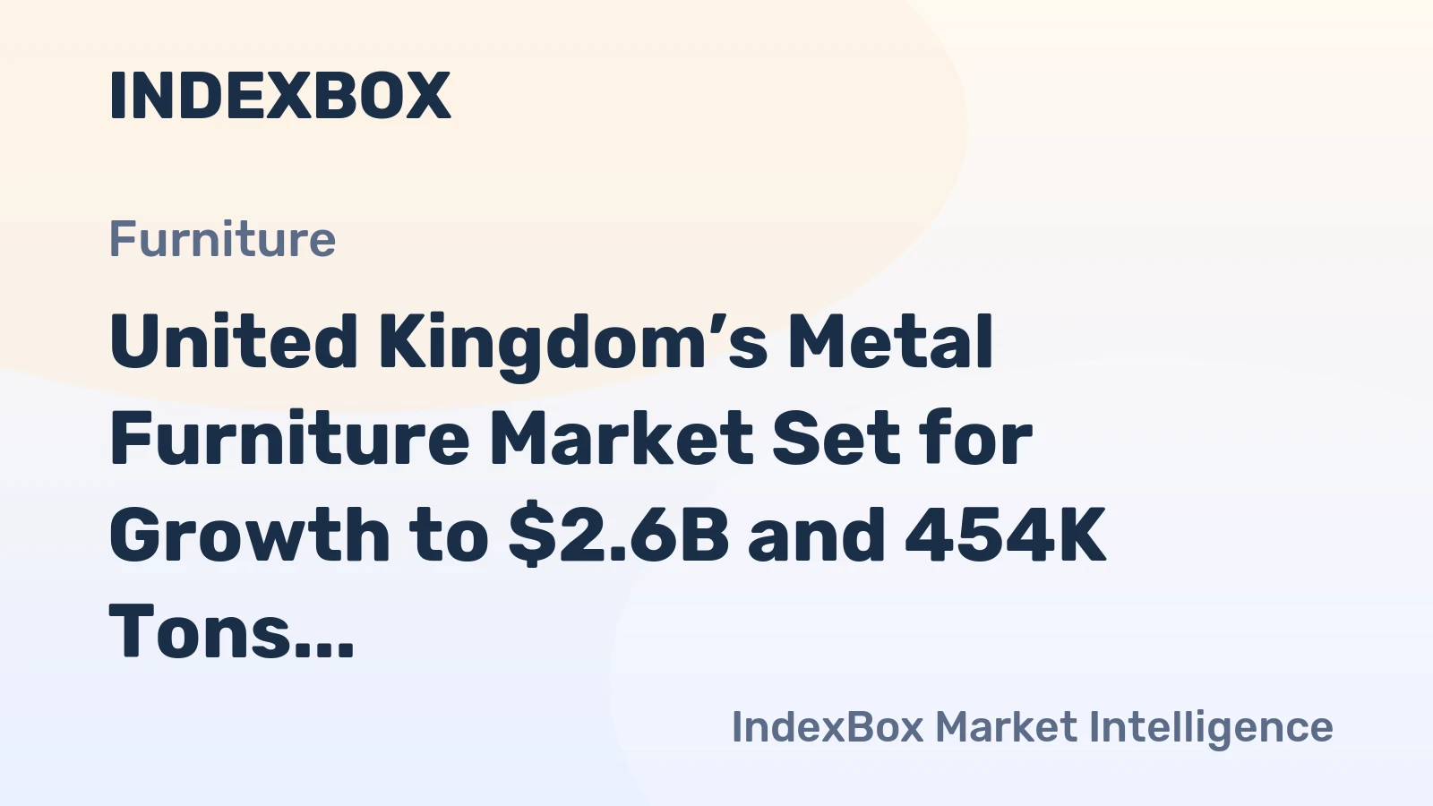 United Kingdom’s Metal Furniture Market Set for Growth to $2.6B and 454K Tons by 2035
