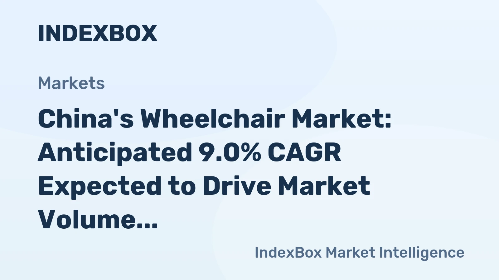 China's Wheelchair Market: Anticipated 9.0% CAGR Expected to Drive Market Volume to 4.4M Units by 2035, Valued at $748M