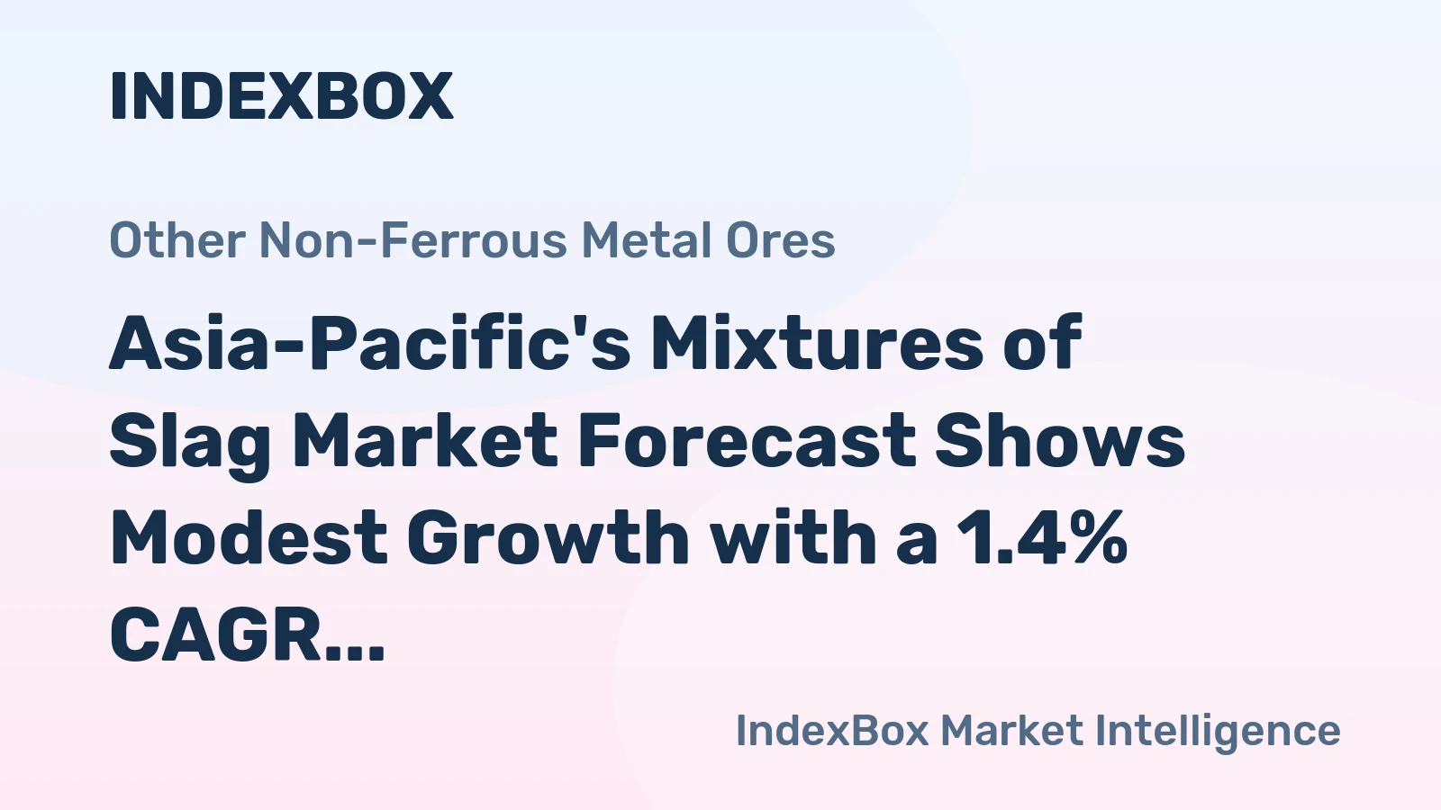 Asia-Pacific's Mixtures of Slag Market Forecast Shows Modest Growth with a 1.4% CAGR in Value