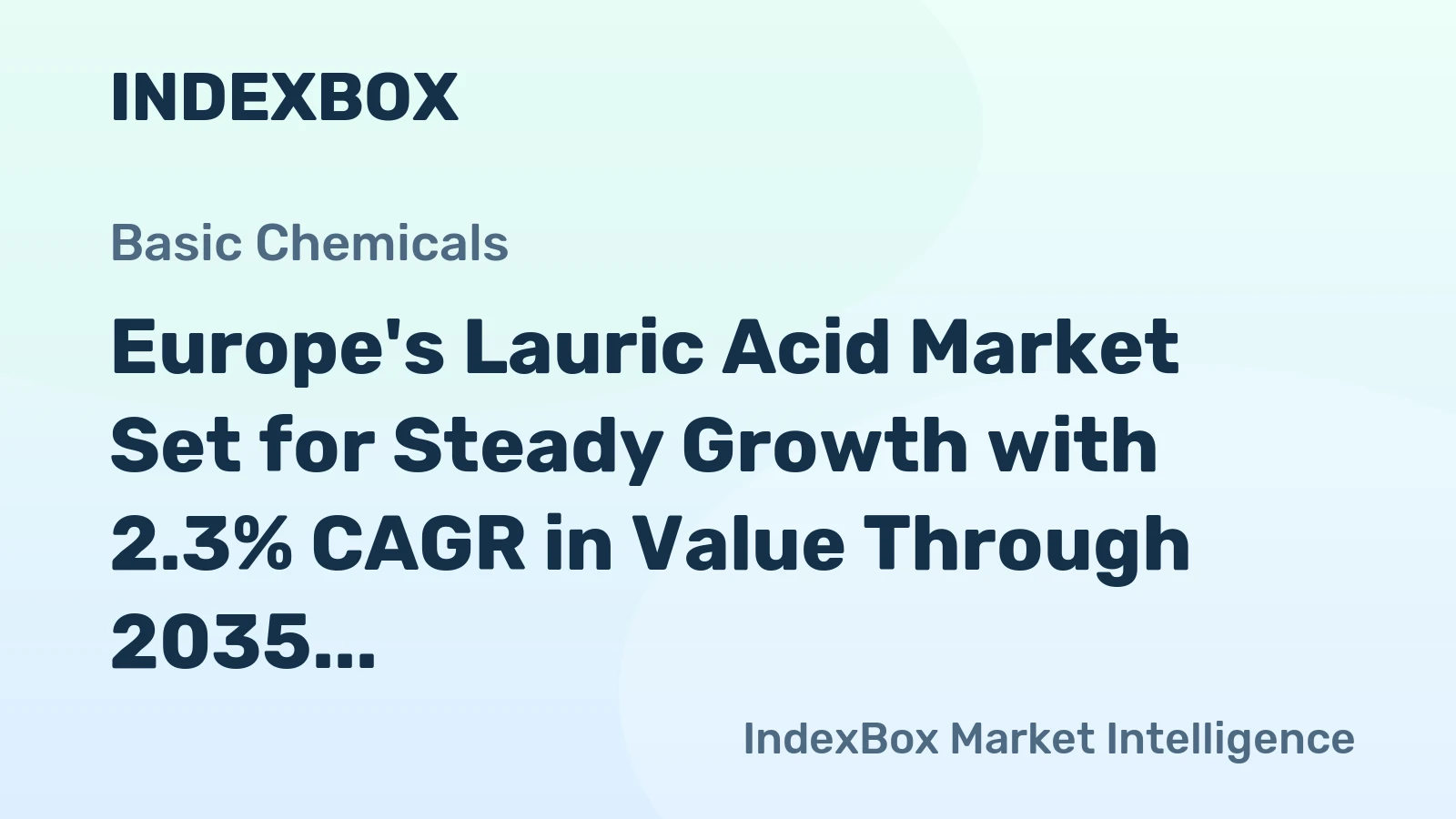 Europe's Lauric Acid Market Set for Steady Growth with 2.3% CAGR in Value Through 2035