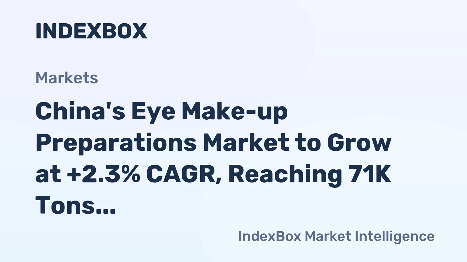 China's Eye Make-up Preparations Market to Grow at +2.3% CAGR, Reaching 71K Tons by 2035