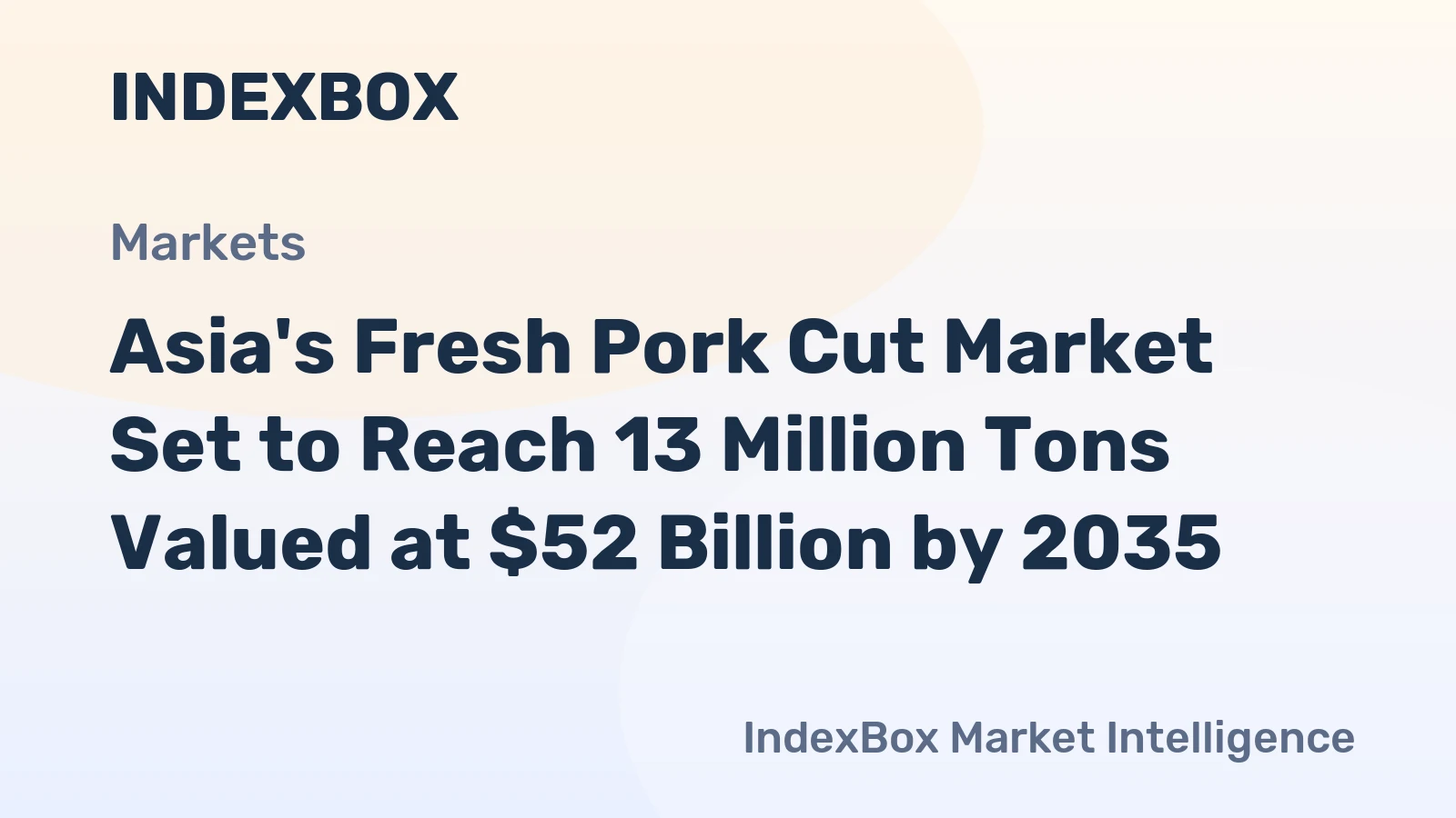 Asia's Fresh Pork Cut Market Set to Reach 13 Million Tons Valued at $52 Billion by 2035