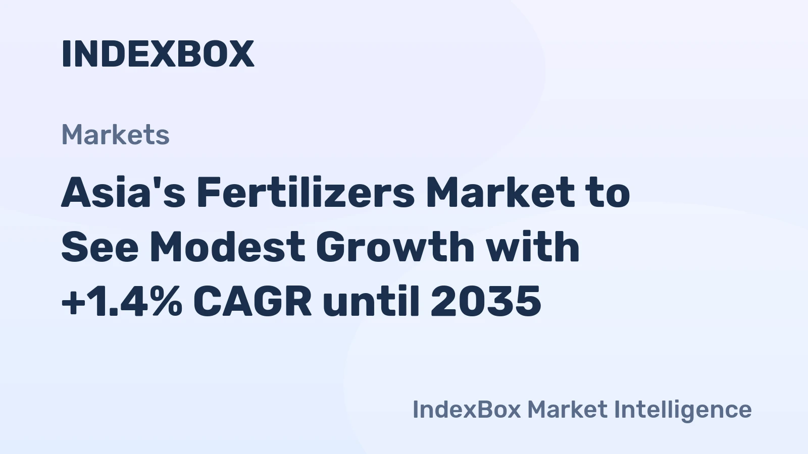 Asia's Fertilizers Market to See Modest Growth with +1.4% CAGR until 2035