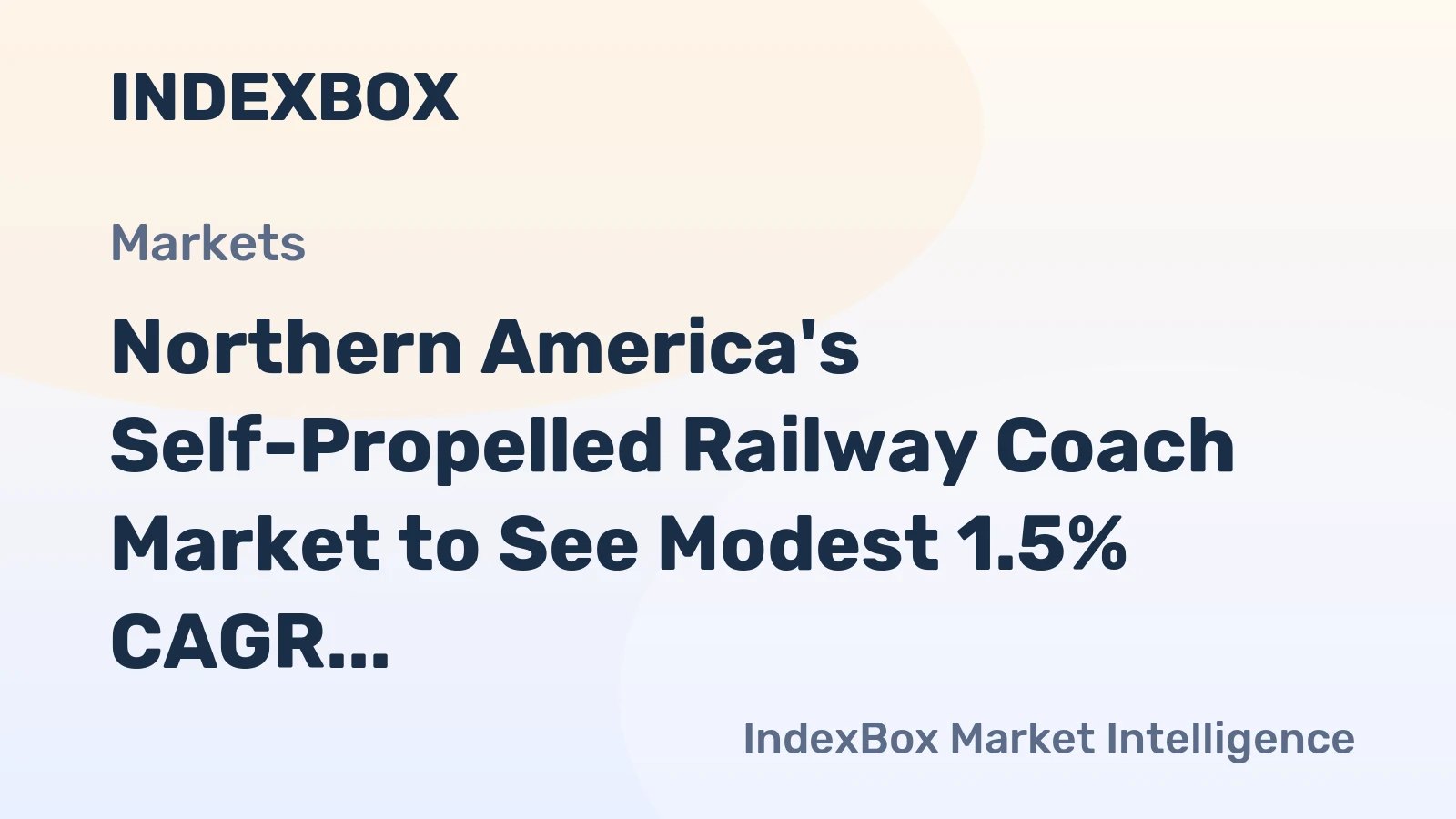 Northern America's Self-Propelled Railway Coach Market to See Modest 1.5% CAGR Growth Through 2035