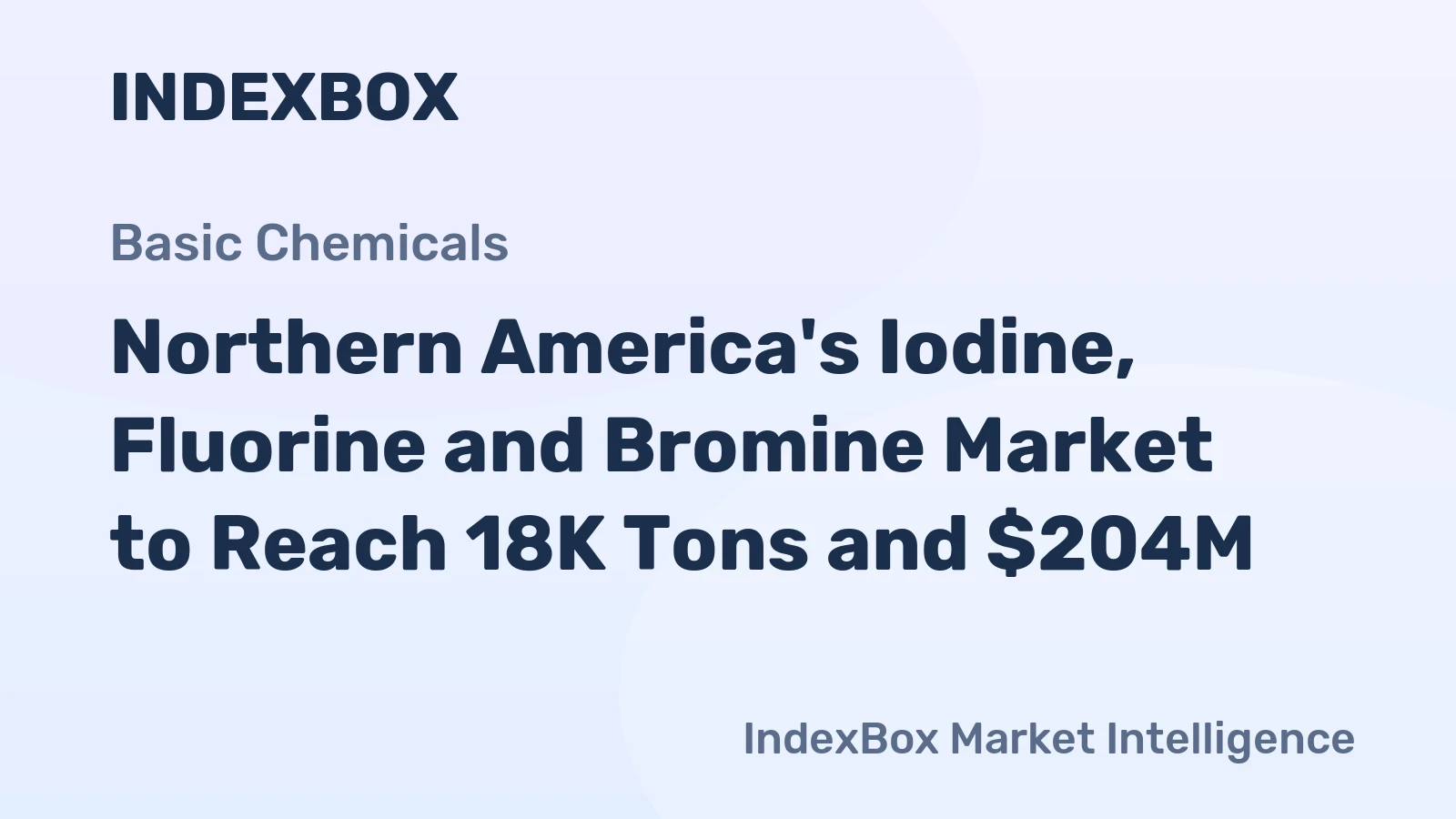 Northern America's Iodine, Fluorine and Bromine Market to Reach 18K Tons and $204M