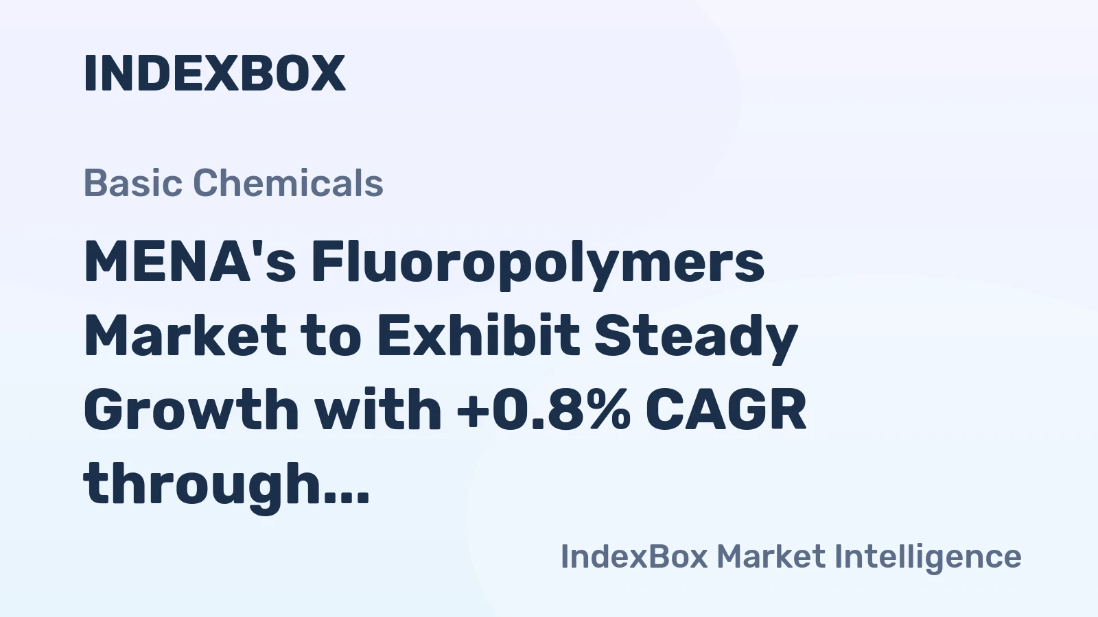 MENA's Fluoropolymers Market to Exhibit Steady Growth with +0.8% CAGR through 2035