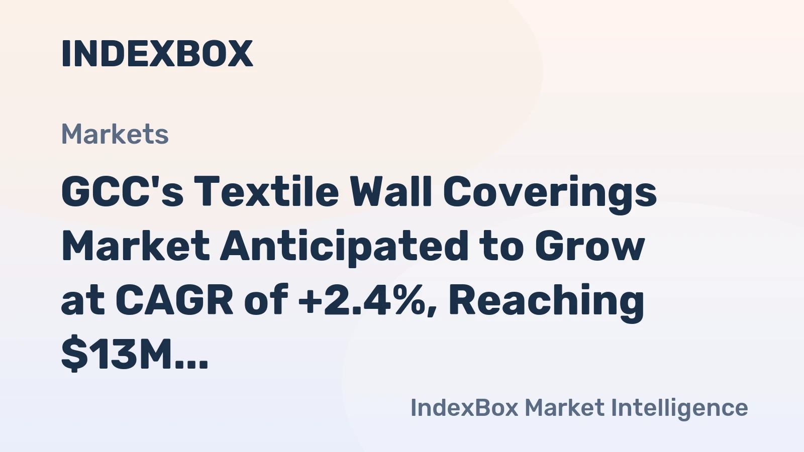 GCC's Textile Wall Coverings Market Anticipated to Grow at CAGR of +2.4%, Reaching $13M by 2035