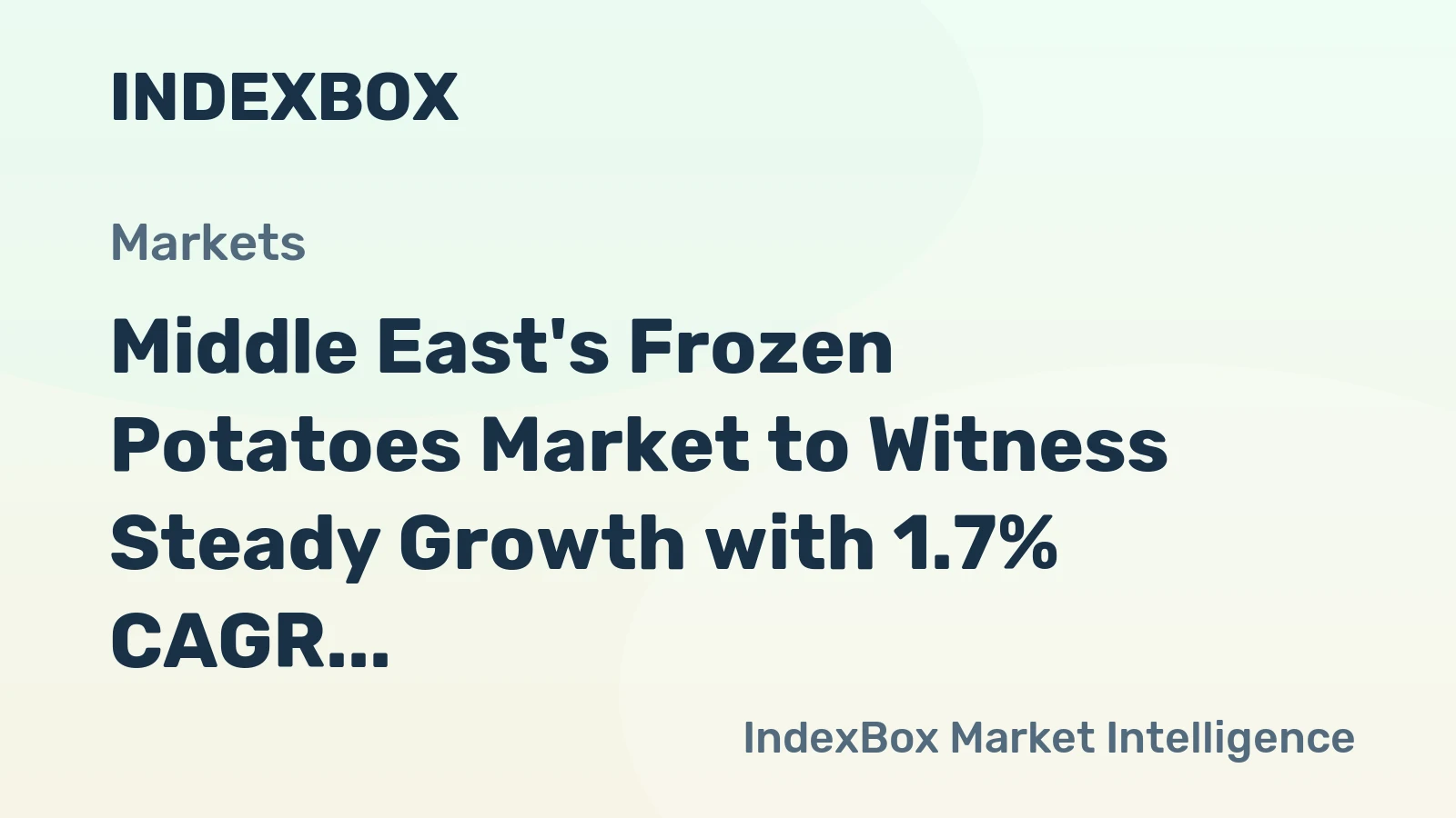 Middle East's Frozen Potatoes Market to Witness Steady Growth with 1.7% CAGR Through 2035