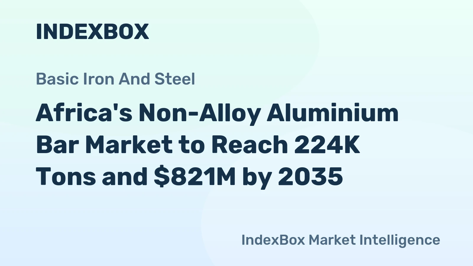 Africa's Non-Alloy Aluminium Bar Market to Reach 224K Tons and $821M by 2035