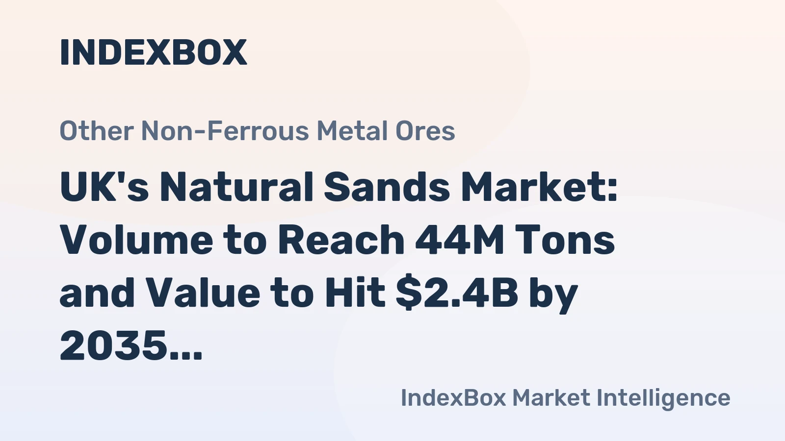 UK's Natural Sands Market: Volume to Reach 44M Tons and Value to Hit $2.4B by 2035, Driven by Increasing Demand