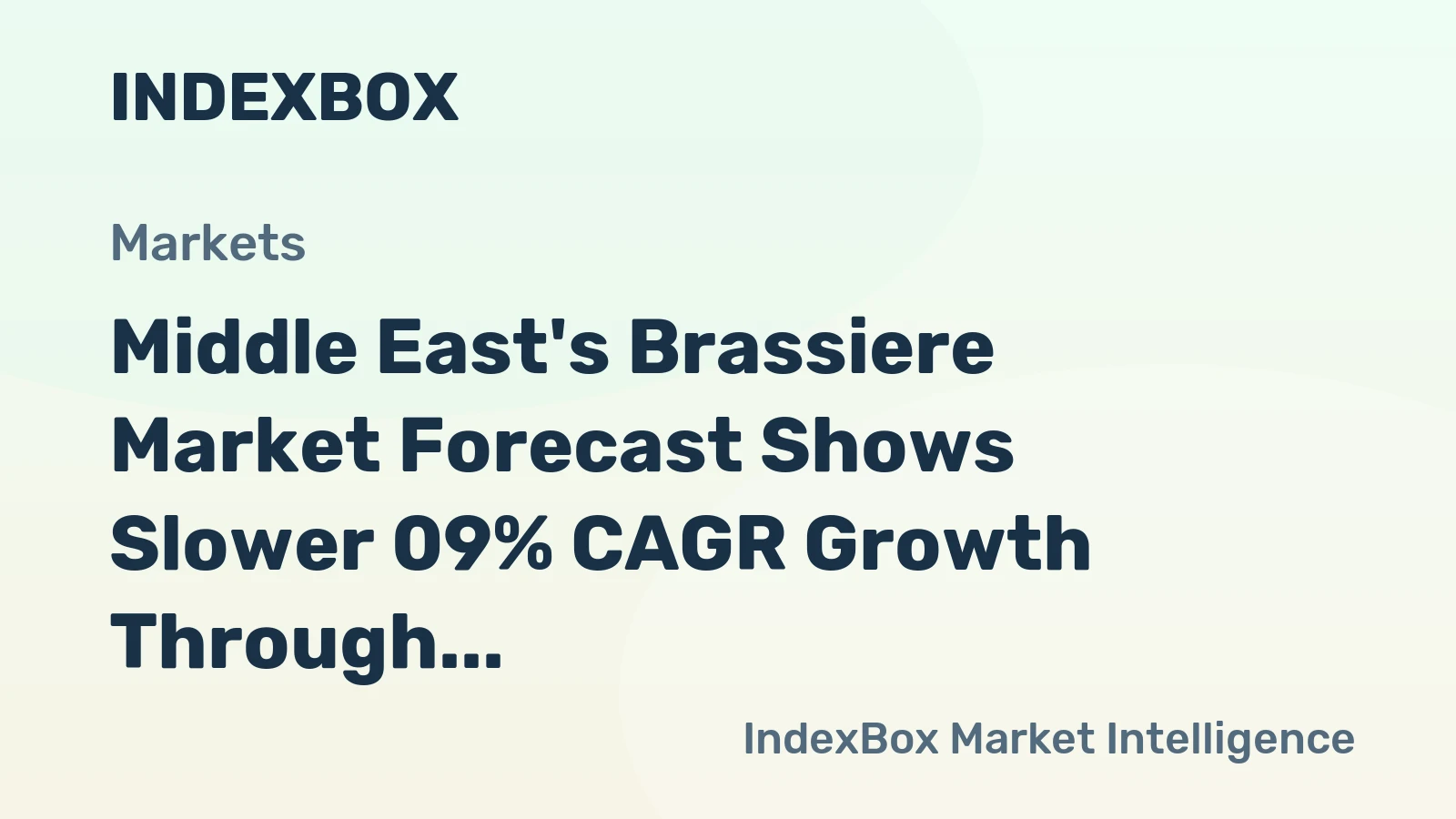 Middle East's Brassiere Market Forecast Shows Slower 09% CAGR Growth Through 2035