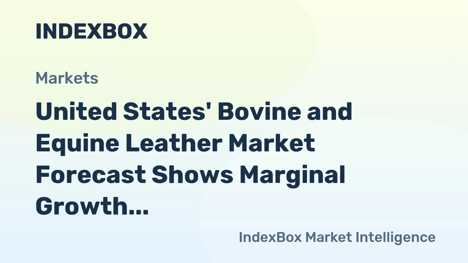 United States' Bovine and Equine Leather Market Forecast Shows Marginal Growth With 0.1% Volume CAGR Through 2035