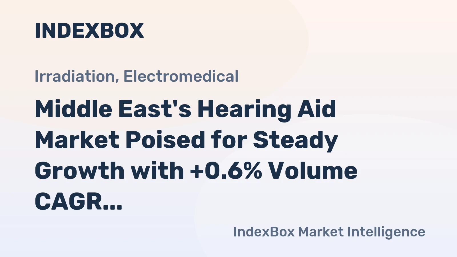 Middle East's Hearing Aid Market Poised for Steady Growth with +0.6% Volume CAGR Through 2035
