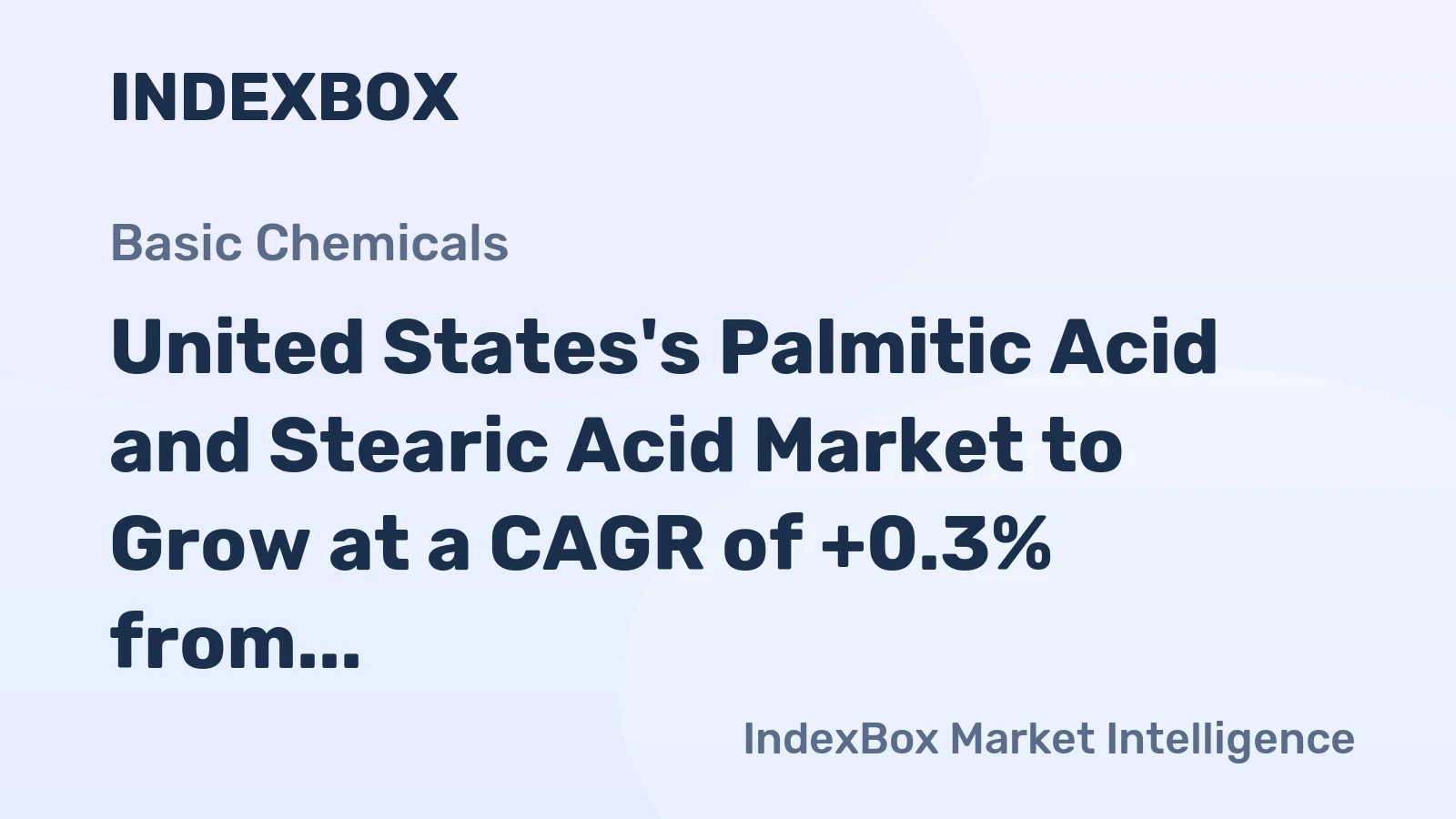 United States's Palmitic Acid and Stearic Acid Market to Grow at a CAGR of +0.3% from 2024 to 2035