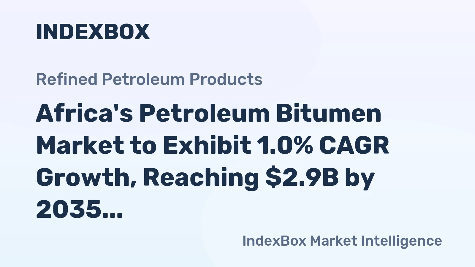 Africa's Petroleum Bitumen Market to Exhibit 1.0% CAGR Growth, Reaching $2.9B by 2035