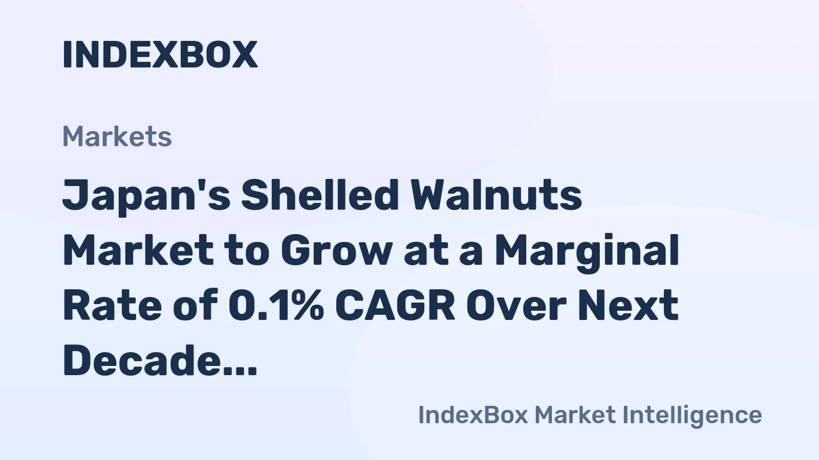 Japan's Shelled Walnuts Market to Grow at a Marginal Rate of 0.1% CAGR Over Next Decade