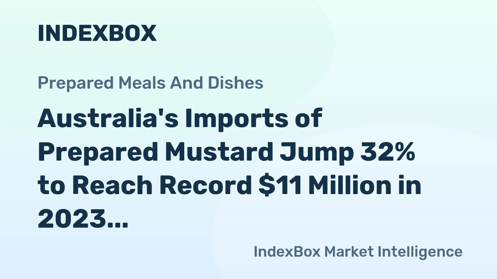 Australia's Imports of Prepared Mustard Jump 32% to Reach Record $11 Million in 2023