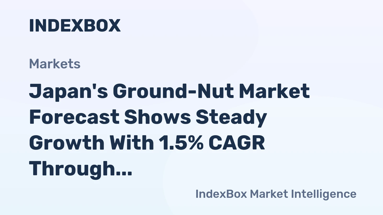 Japan's Ground-Nut Market Forecast Shows Steady Growth With 1.5% CAGR Through 2035