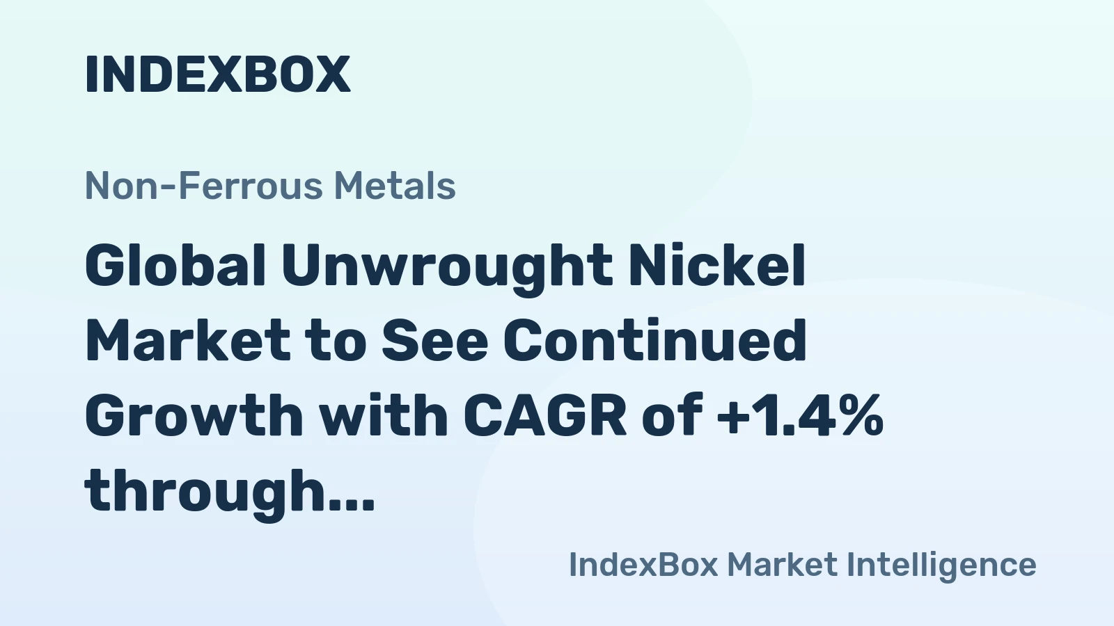Global Unwrought Nickel Market to See Continued Growth with CAGR of +1.4% through 2035