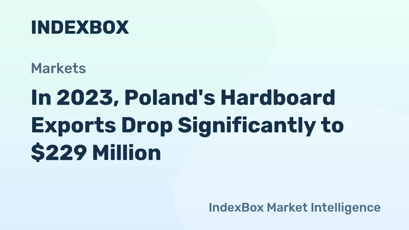 In 2023, Poland's Hardboard Exports Drop Significantly to $229 Million