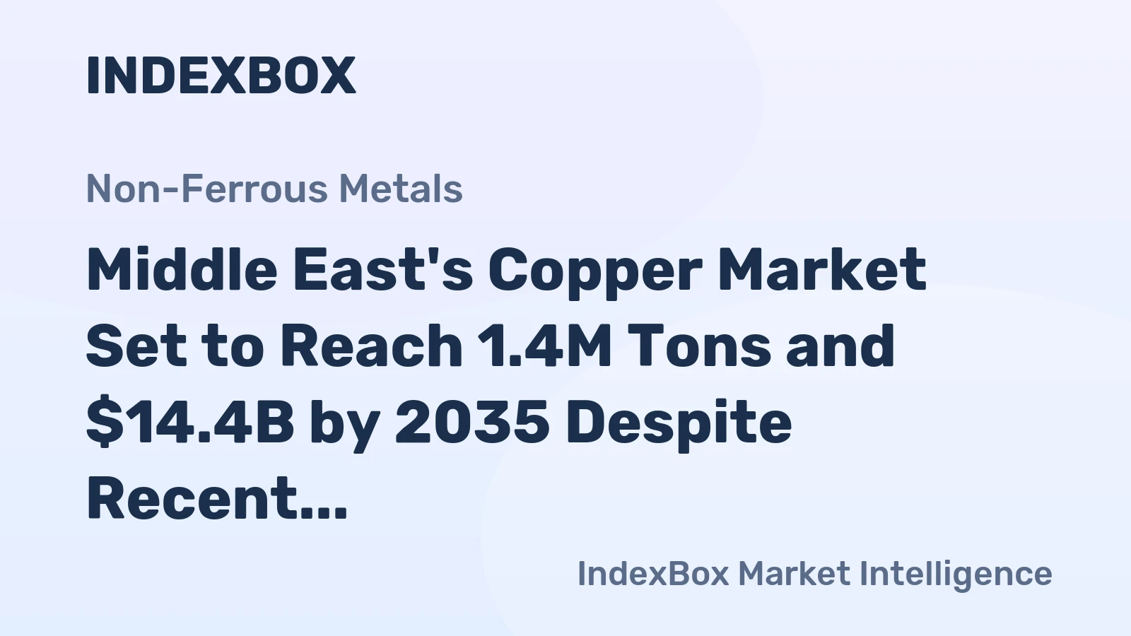 Middle East's Copper Market Set to Reach 1.4M Tons and $14.4B by 2035 Despite Recent Contraction