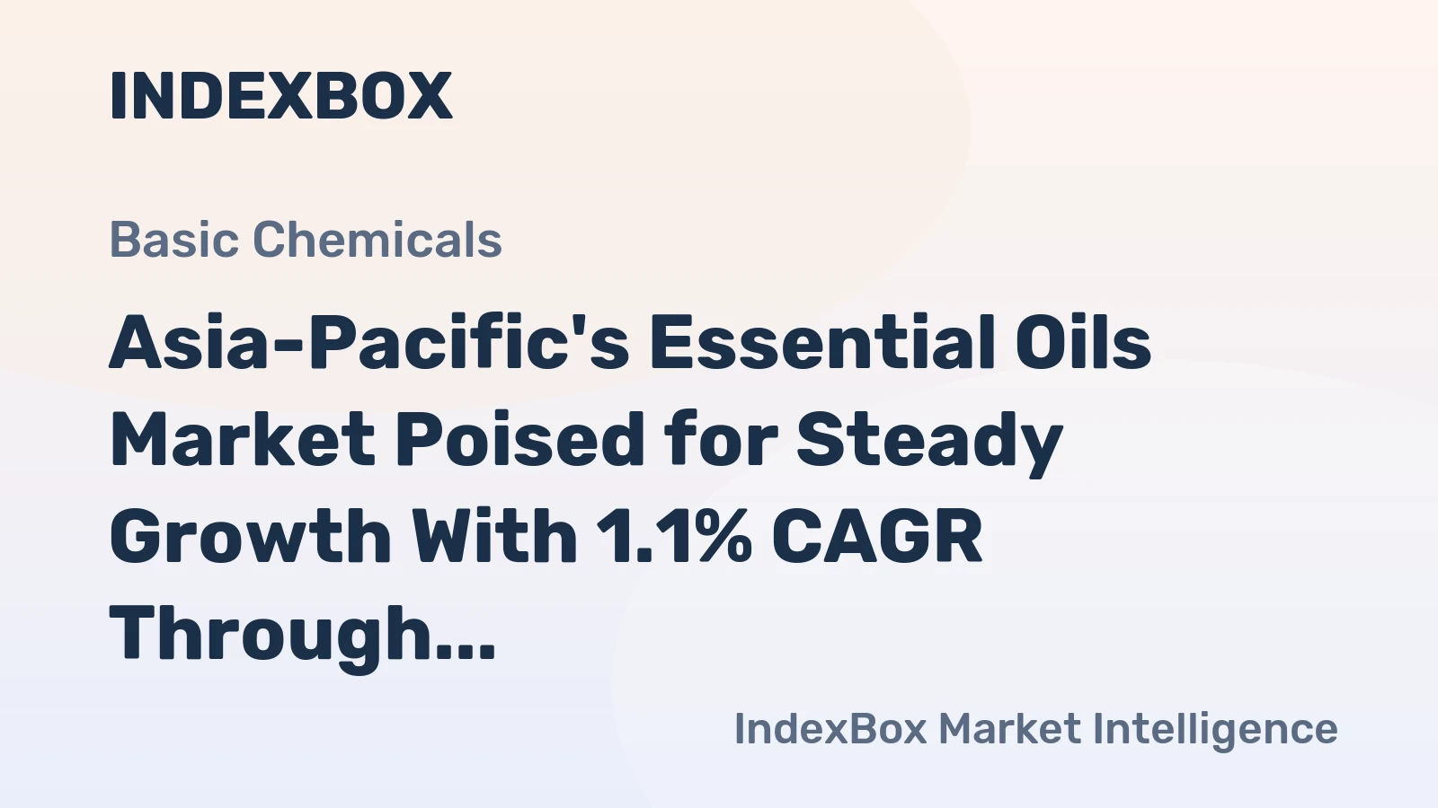 Asia-Pacific's Essential Oils Market Poised for Steady Growth With 1.1% CAGR Through 2035