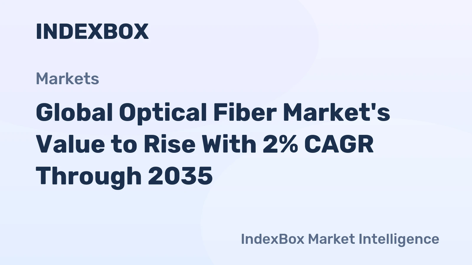 Global Optical Fiber Market's Value to Rise With 2% CAGR Through 2035