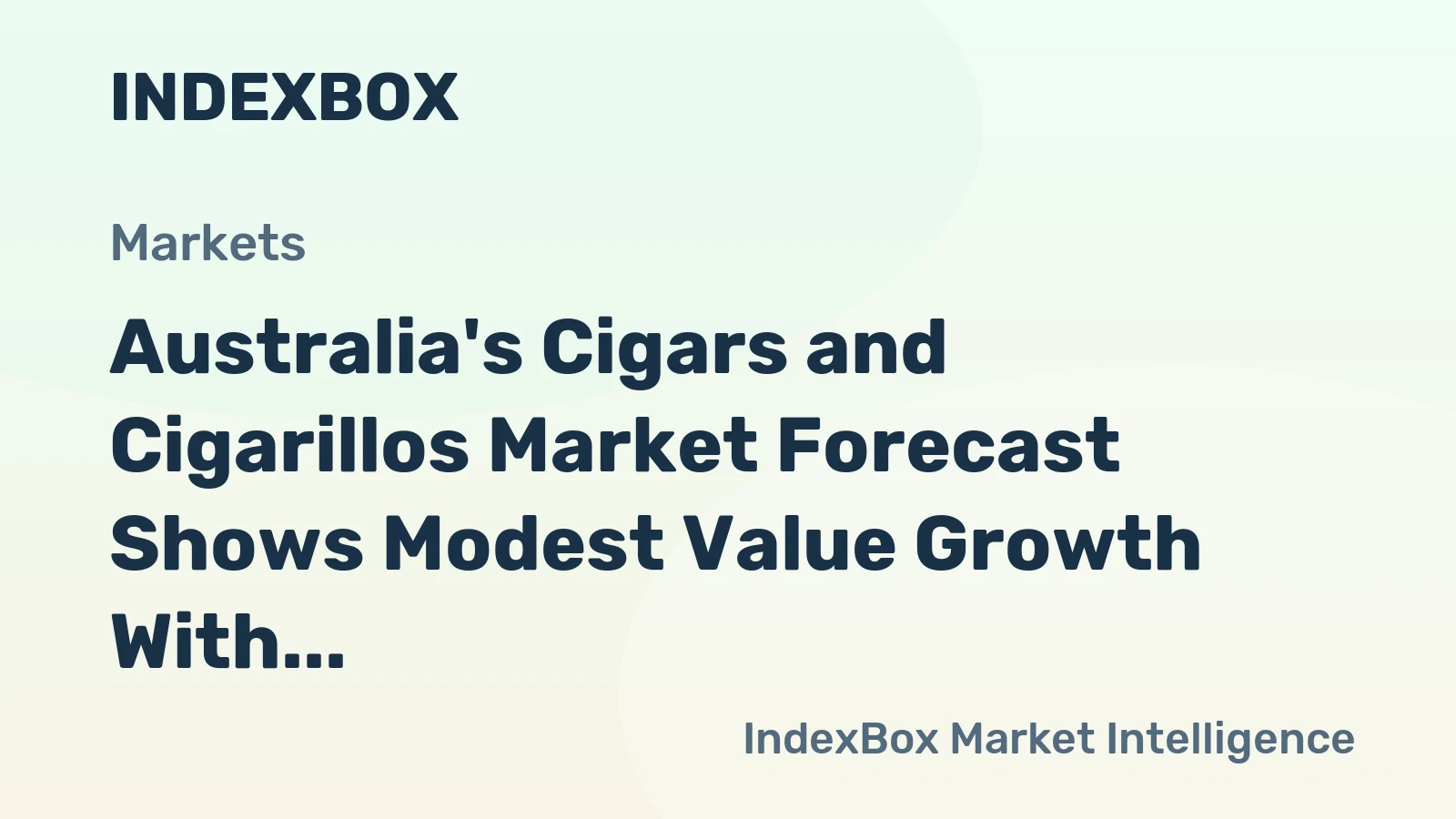 Australia's Cigars and Cigarillos Market Forecast Shows Modest Value Growth With 1.7% CAGR Through 2035