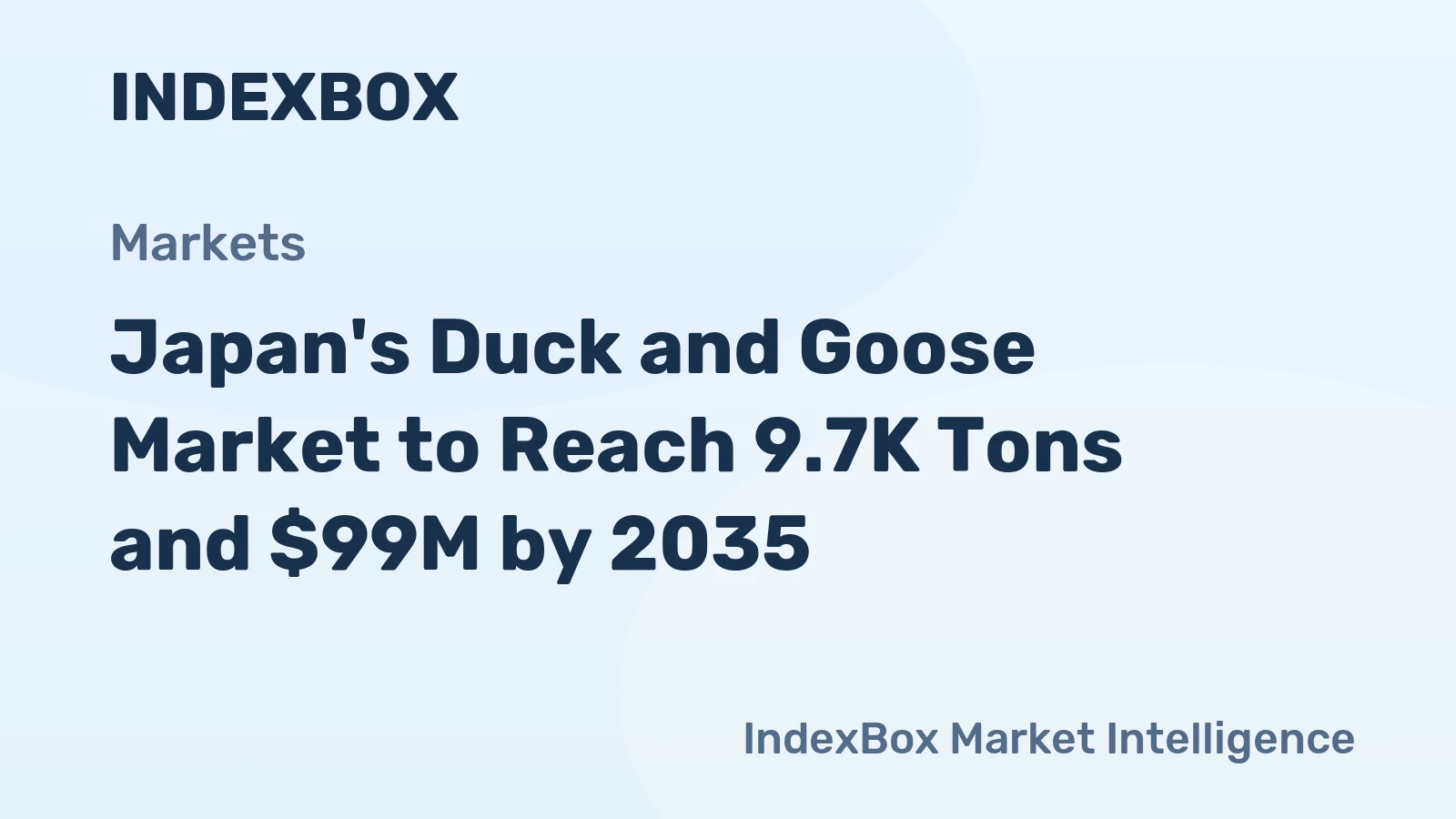 Japan's Duck and Goose Market to Reach 9.7K Tons and $99M by 2035