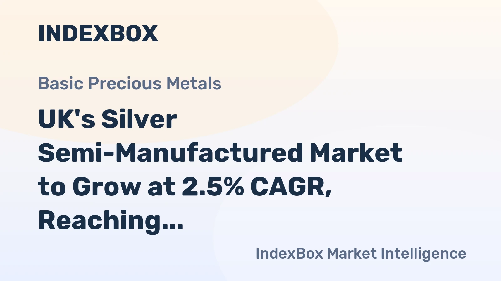 UK's Silver Semi-Manufactured Market to Grow at 2.5% CAGR, Reaching 825 Tons by 2035