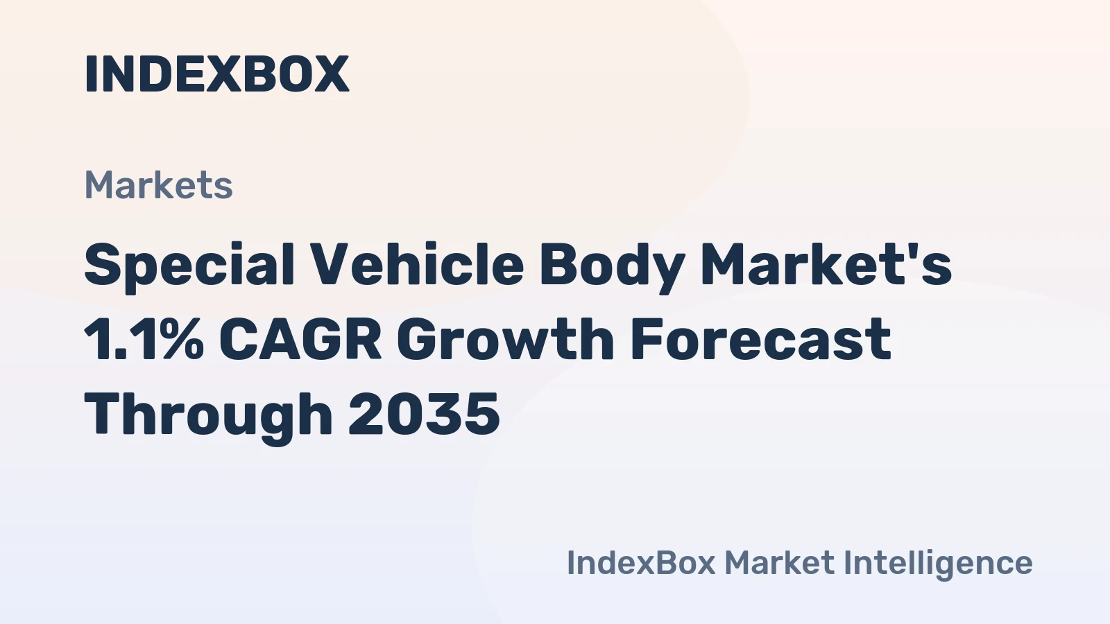 Special Vehicle Body Market's 1.1% CAGR Growth Forecast Through 2035