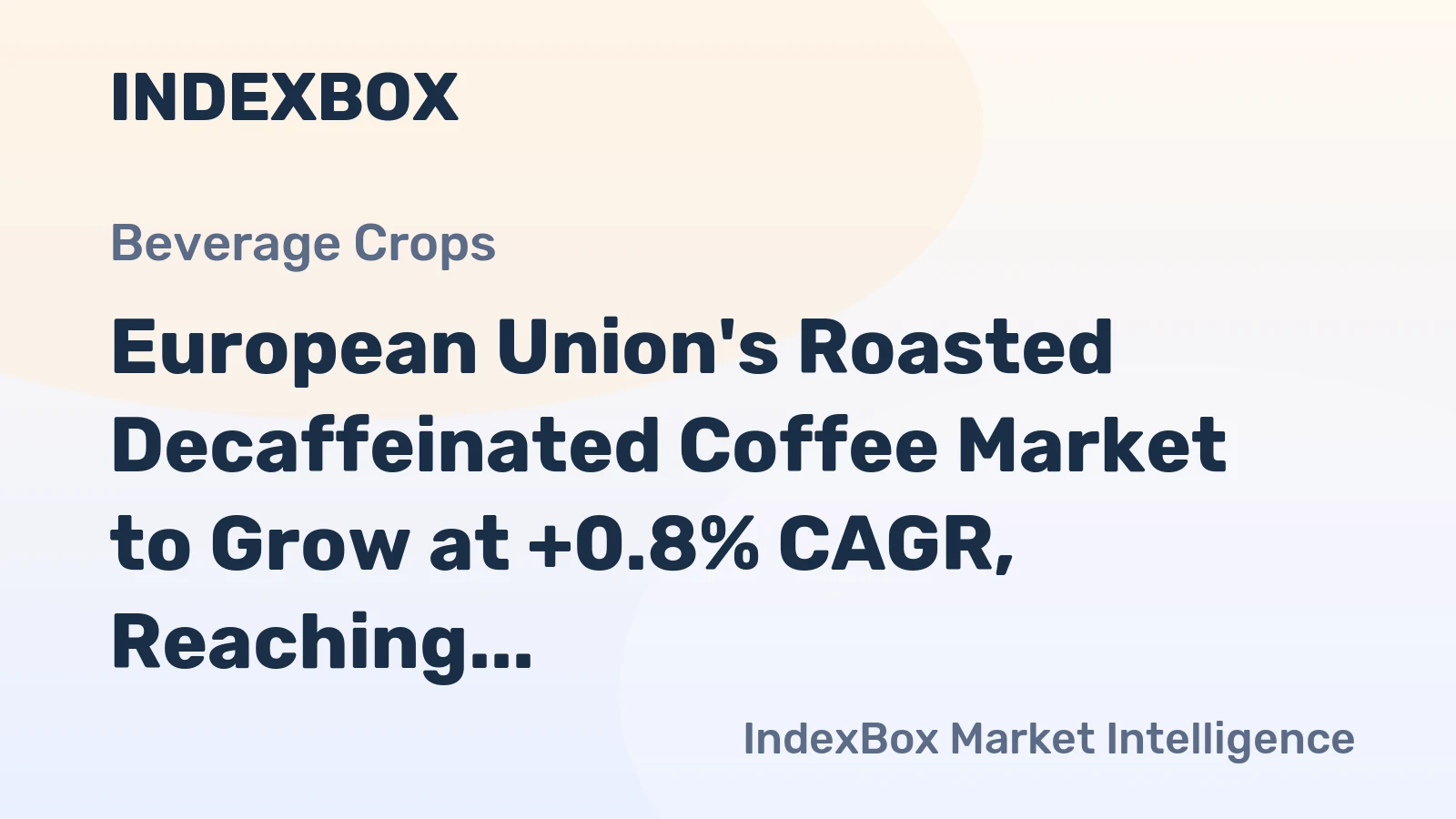 European Union's Roasted Decaffeinated Coffee Market to Grow at +0.8% CAGR, Reaching 112K tons by 2035