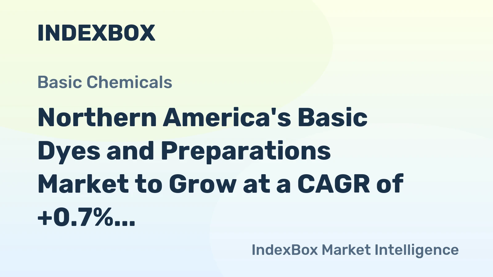 Northern America's Basic Dyes and Preparations Market to Grow at a CAGR of +0.7% until 2035