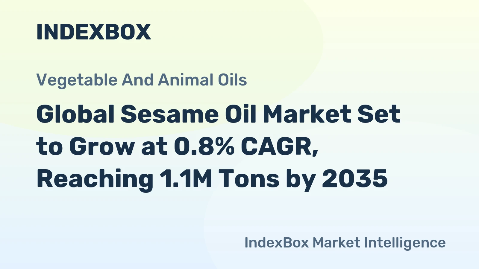 Global Sesame Oil Market Set to Grow at 0.8% CAGR, Reaching 1.1M Tons by 2035