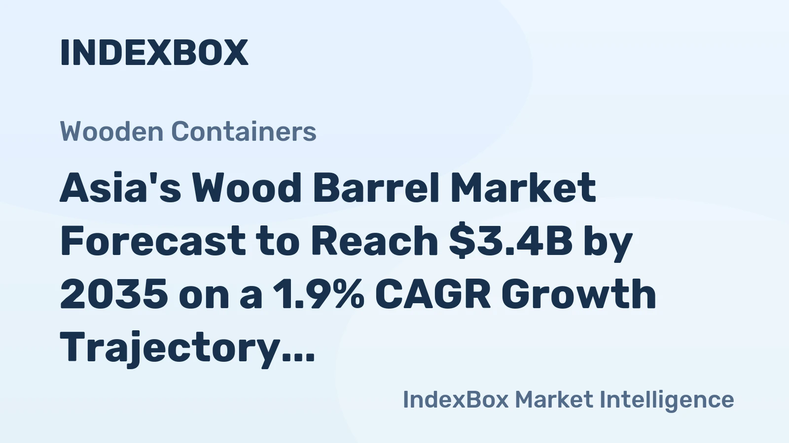 Asia's Wood Barrel Market Forecast to Reach $3.4B by 2035 on a 1.9% CAGR Growth Trajectory
