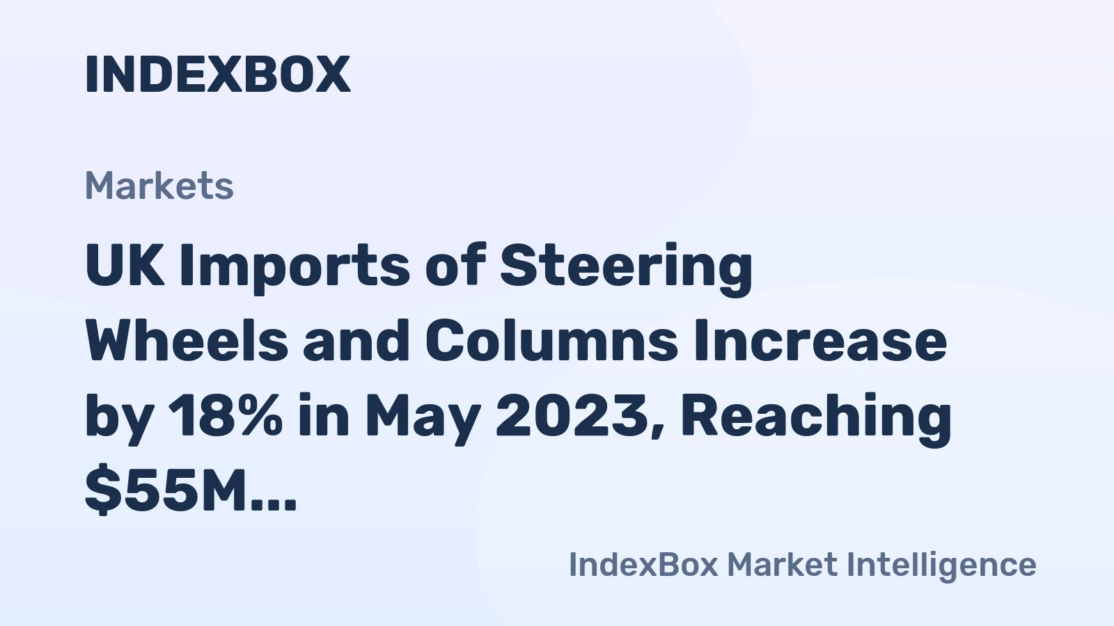 UK Imports of Steering Wheels and Columns Increase by 18% in May 2023, Reaching $55M