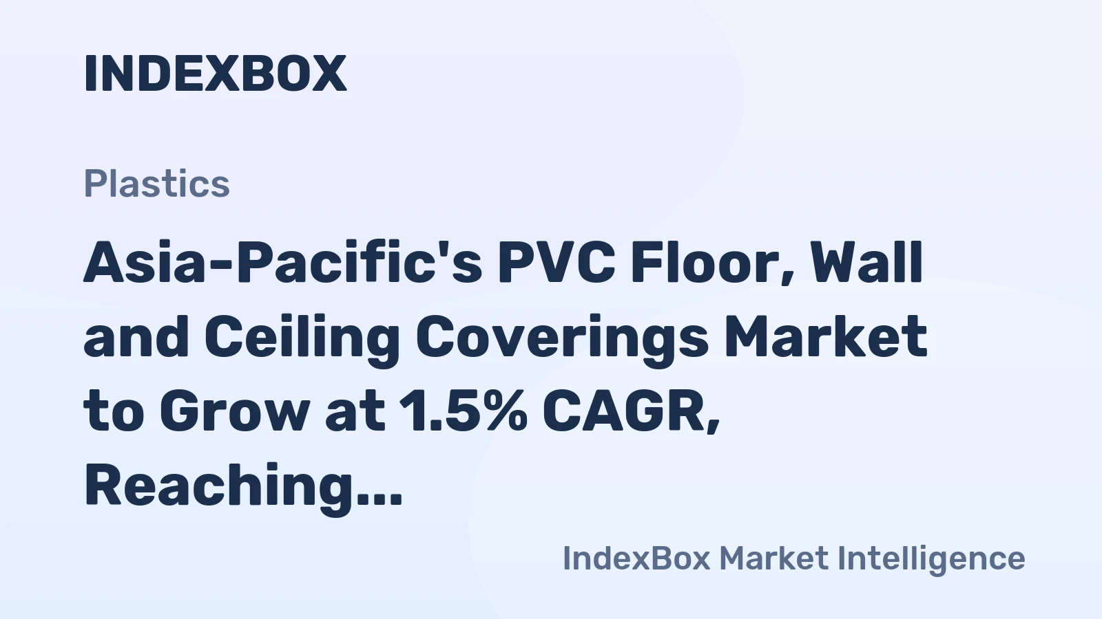 Asia-Pacific's PVC Floor, Wall and Ceiling Coverings Market to Grow at 1.5% CAGR, Reaching 2B Square Meters by 2035