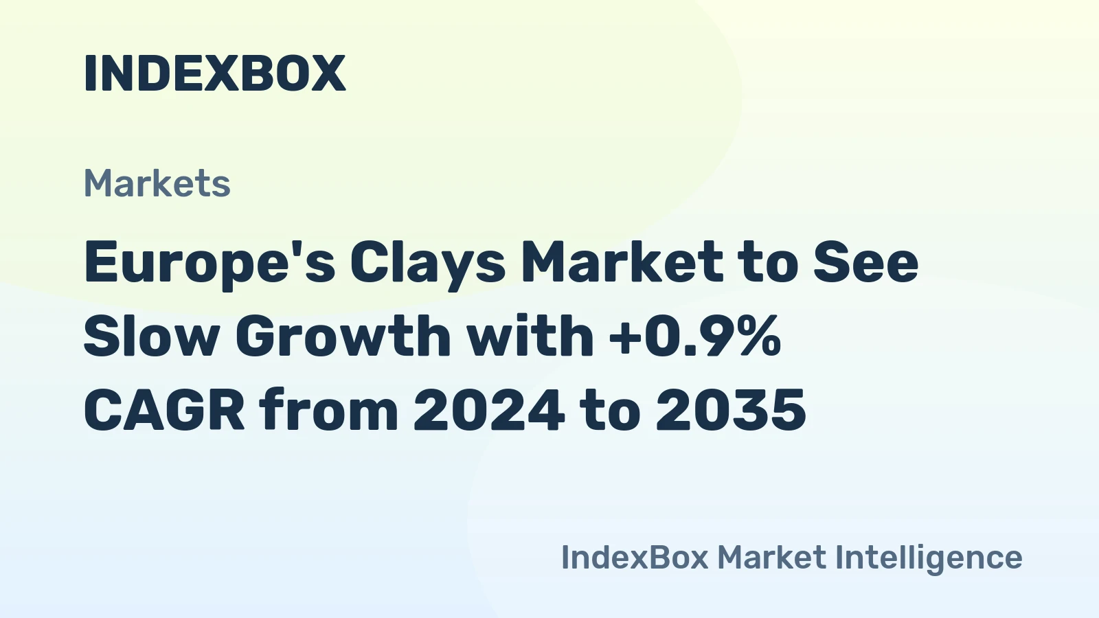 Europe's Clays Market to See Slow Growth with +0.9% CAGR from 2024 to 2035