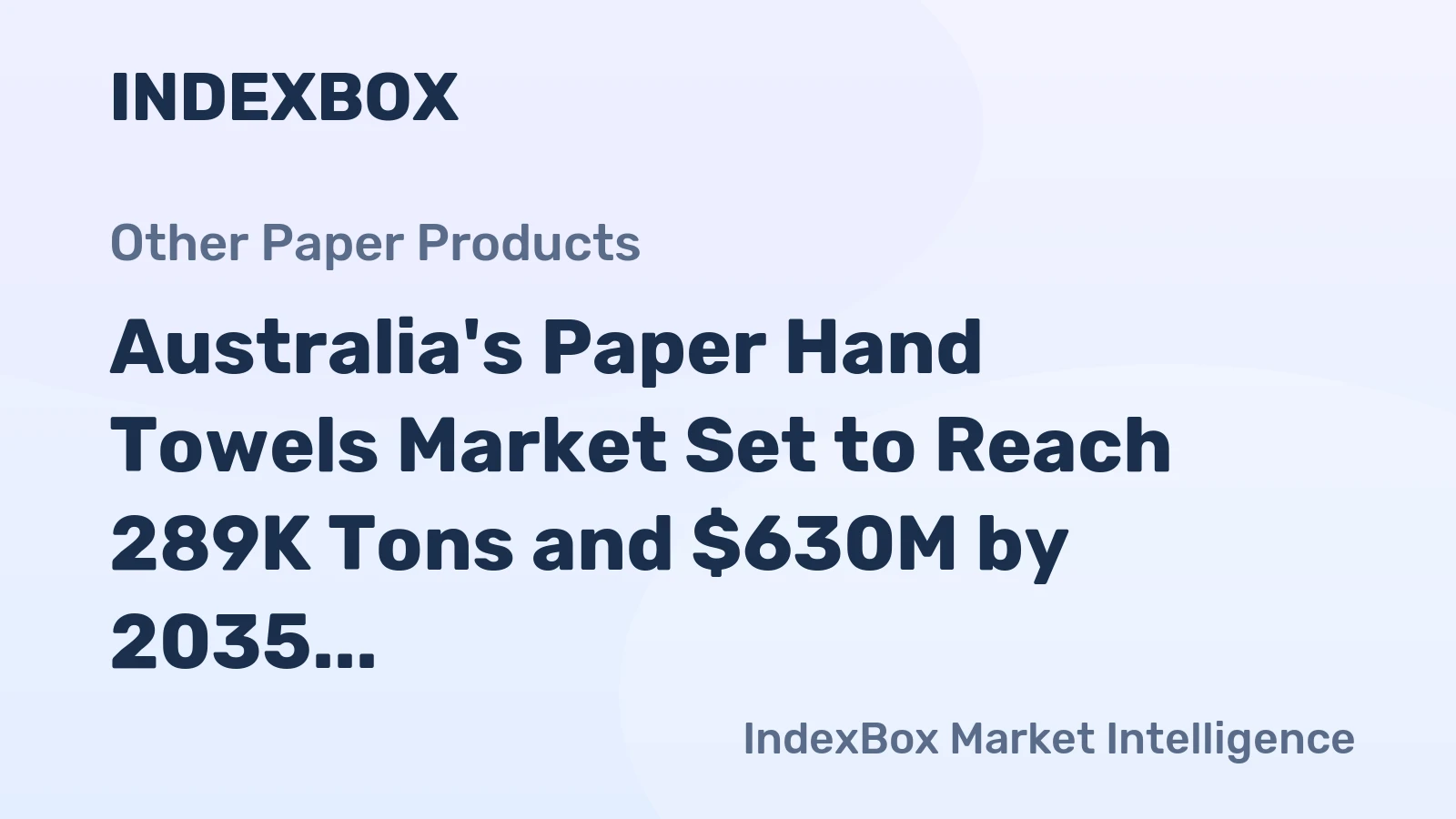 Australia's Paper Hand Towels Market Set to Reach 289K Tons and $630M by 2035