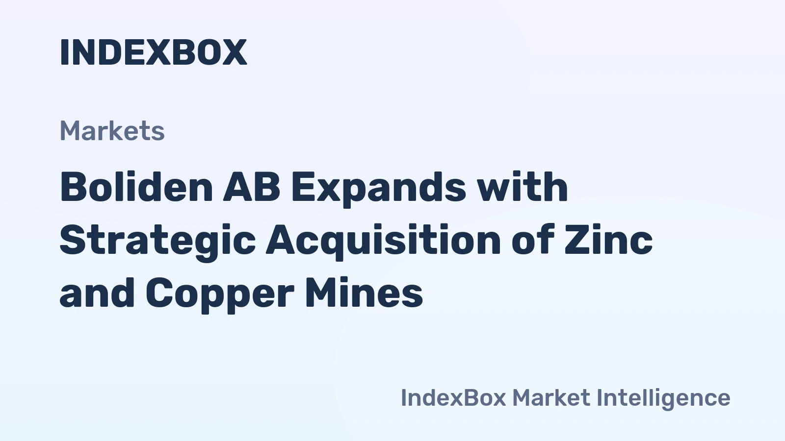 Boliden AB Expands with Strategic Acquisition of Zinc and Copper Mines