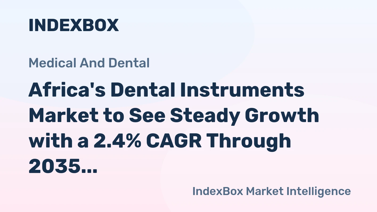 Africa's Dental Instruments Market to See Steady Growth with a 2.4% CAGR Through 2035