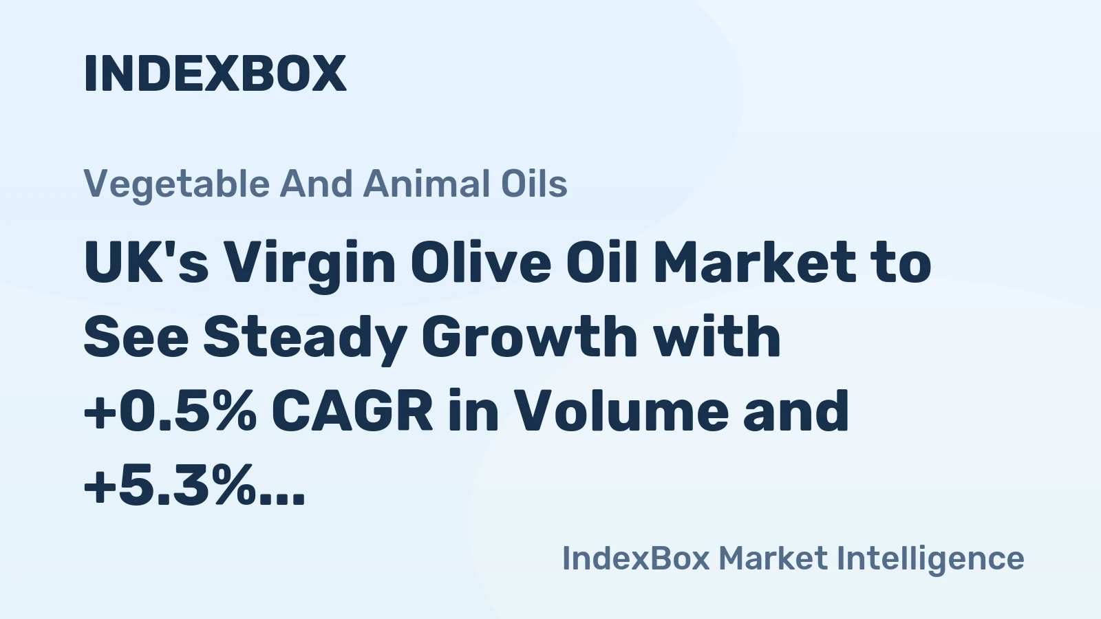 UK's Virgin Olive Oil Market to See Steady Growth with +0.5% CAGR in Volume and +5.3% CAGR in Value from 2024 to 2035