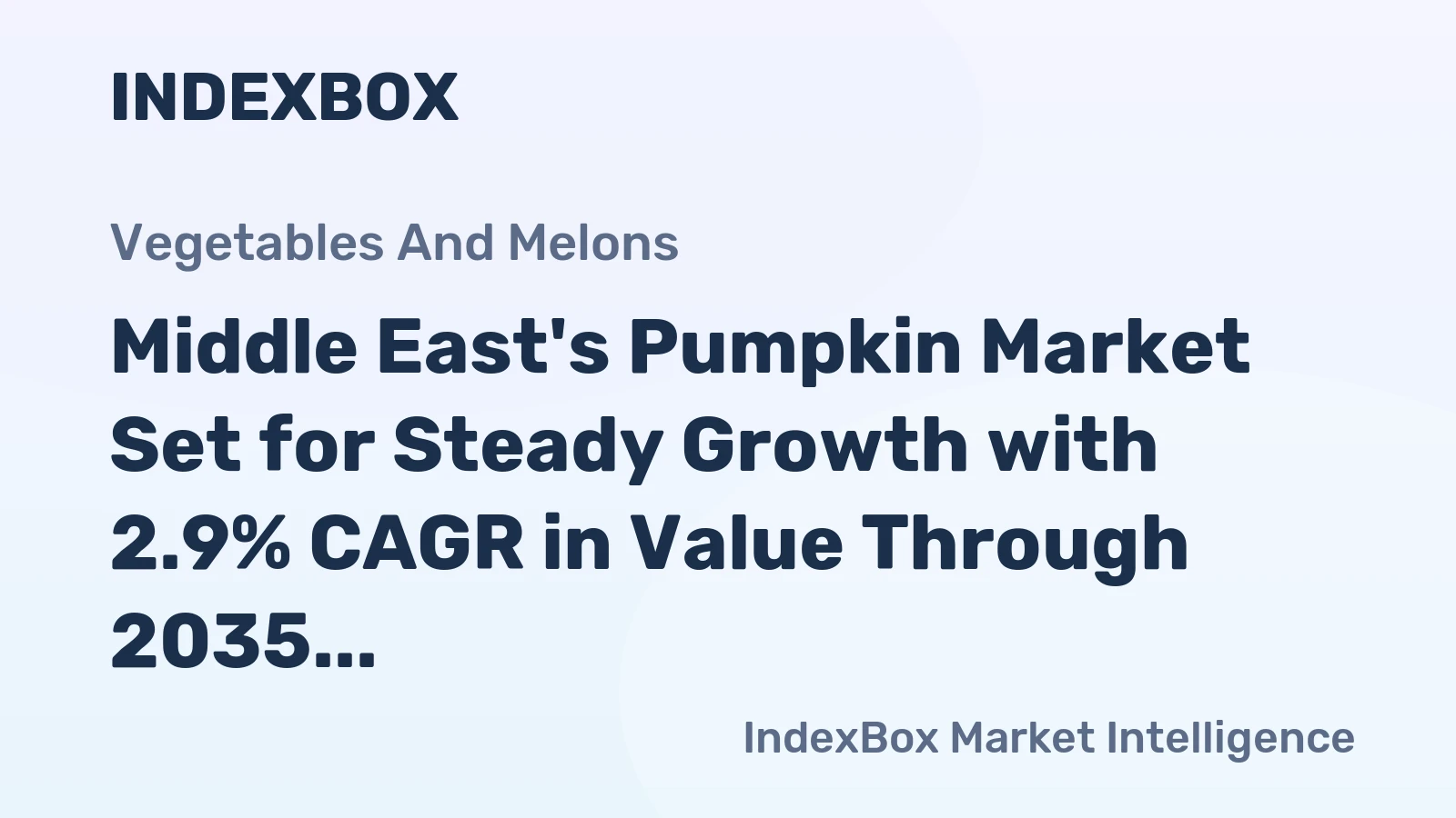 Middle East's Pumpkin Market Set for Steady Growth with 2.9% CAGR in Value Through 2035