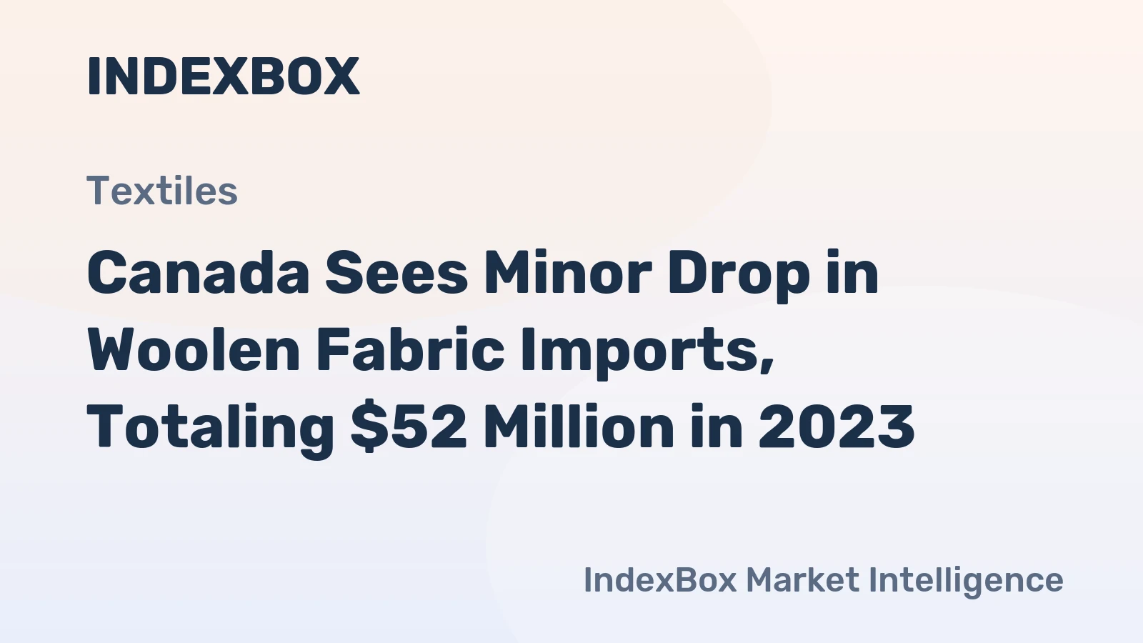 Canada Sees Minor Drop in Woolen Fabric Imports, Totaling $52 Million in 2023