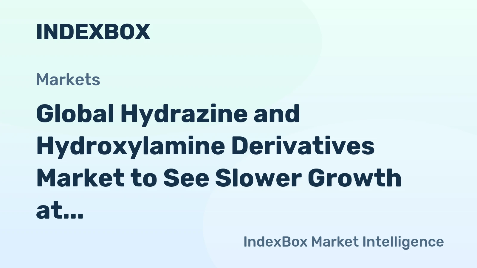 Global Hydrazine and Hydroxylamine Derivatives Market to See Slower Growth at 1.4% CAGR Through 2035