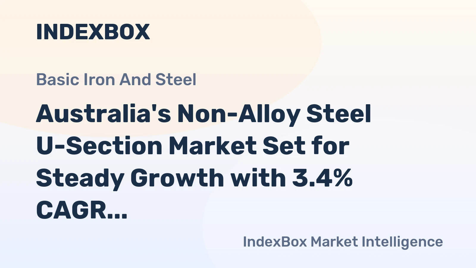 Australia's Non-Alloy Steel U-Section Market Set for Steady Growth with 3.4% CAGR in Value