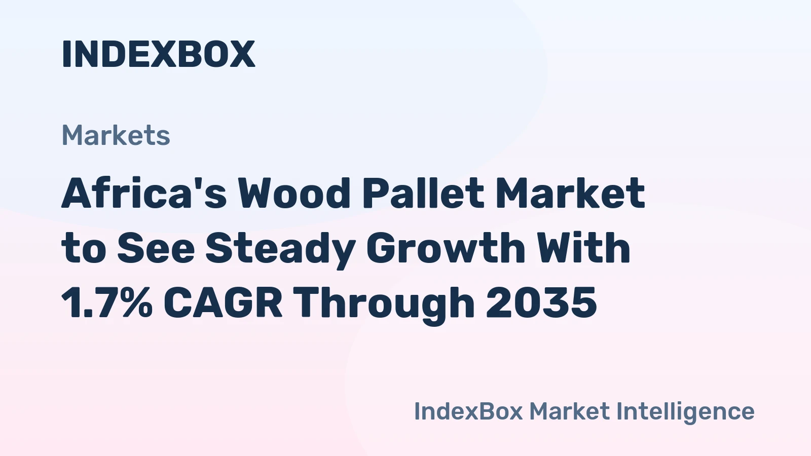 Africa's Wood Pallet Market to See Steady Growth With 1.7% CAGR Through 2035