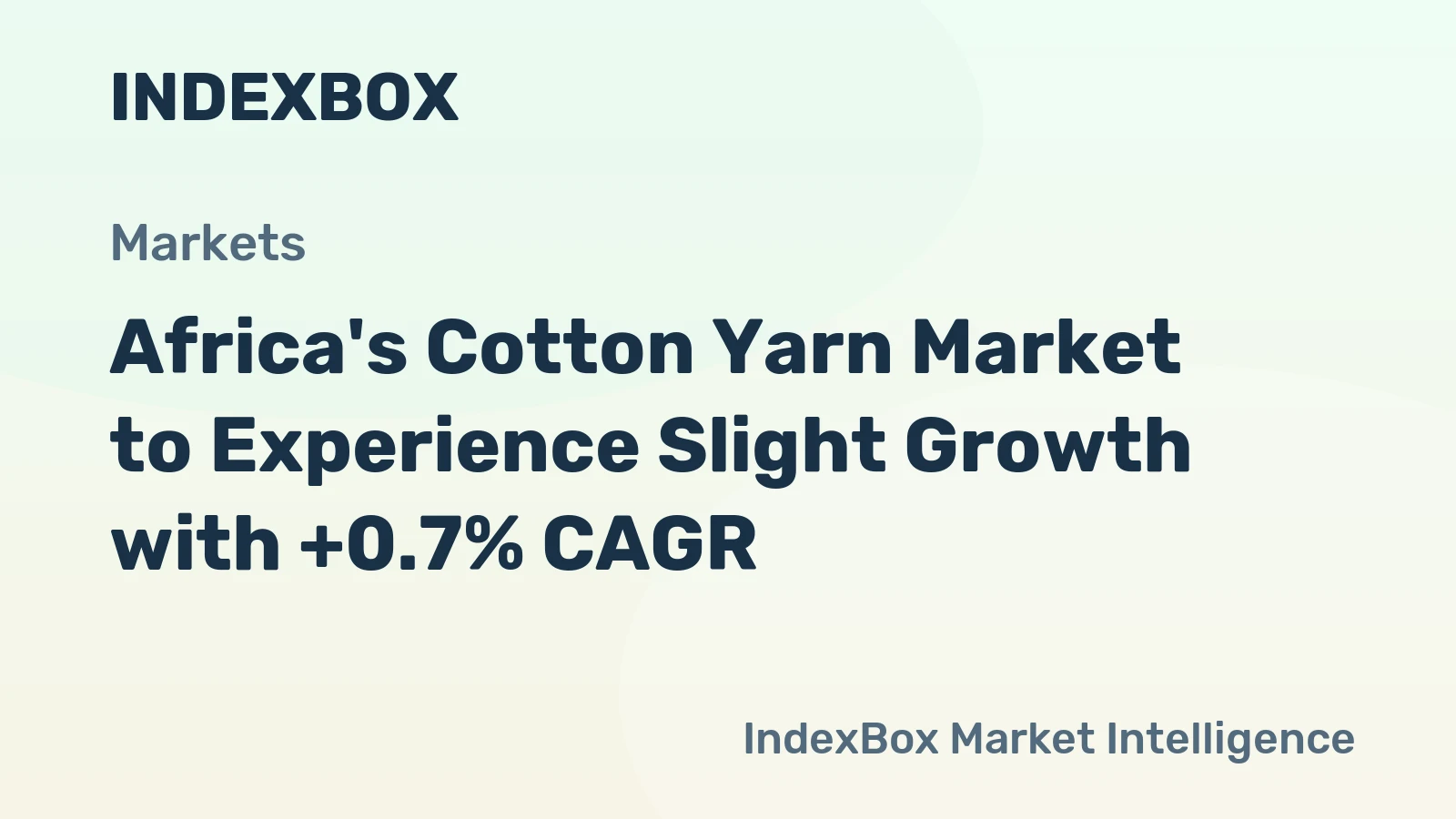 Africa's Cotton Yarn Market to Experience Slight Growth with +0.7% CAGR