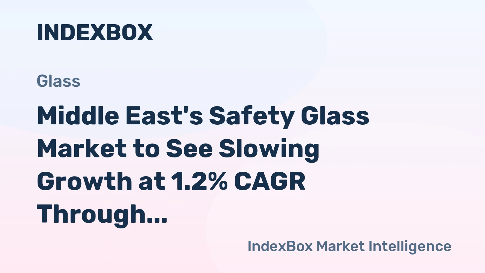 Middle East's Safety Glass Market to See Slowing Growth at 1.2% CAGR Through 2035